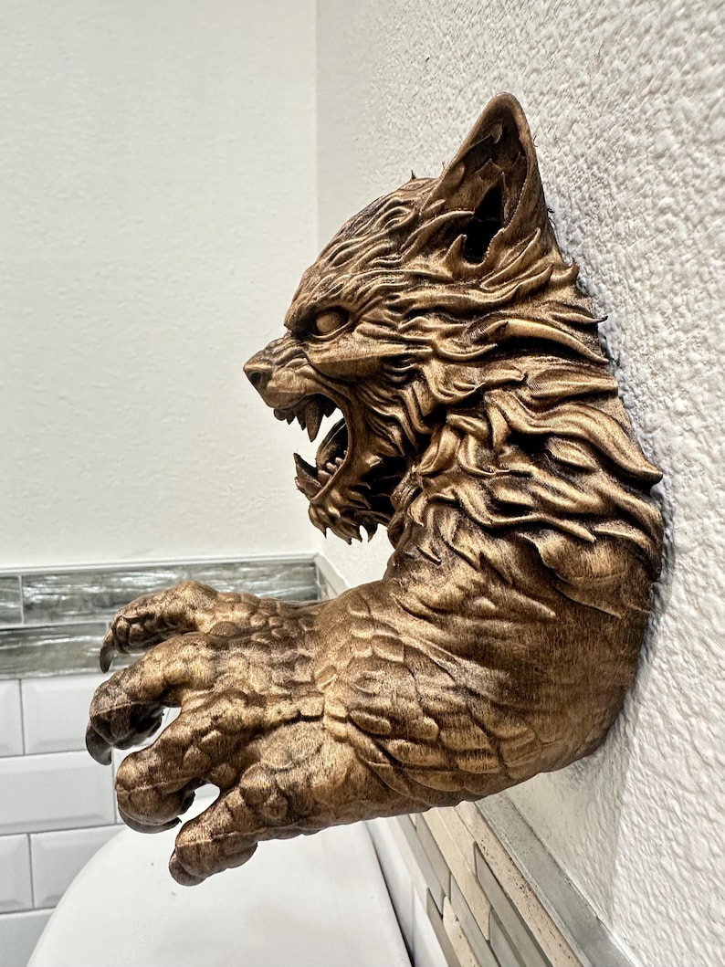 Gothic Werewolf Wall Sculpture - Horror Monster Wall Art - Fantasy ...