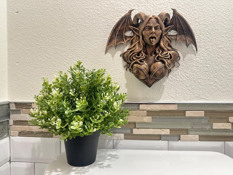 Gothic Succubus Wall Mount Sculpture - Dark Fantasy Demon Wall Decor ...