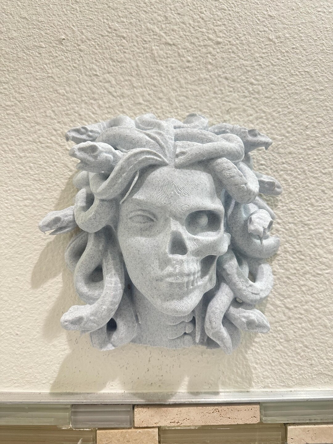 Medusa Life and Death Wall Decor - Gorgon Wall Sculpture - Split Face ...
