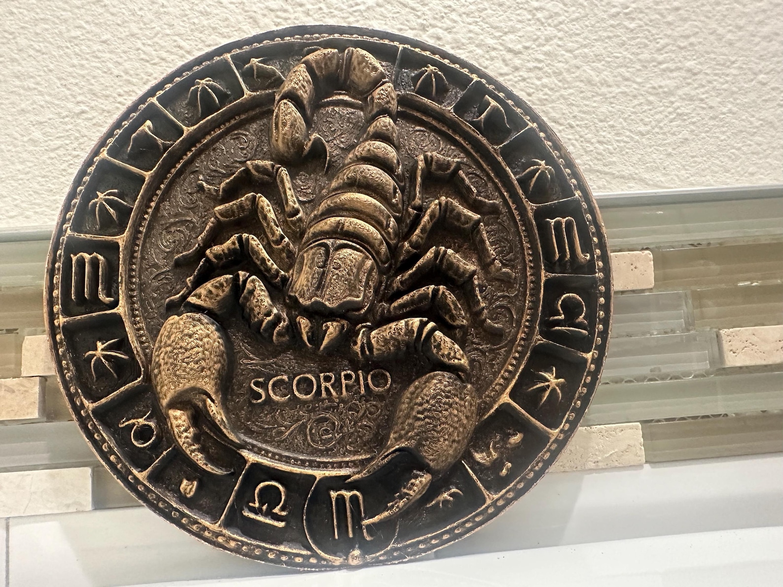 Hand Painted 8” X 8” Scorpio Zodiac Astrology Wall Plaque Art Sign 3d ...