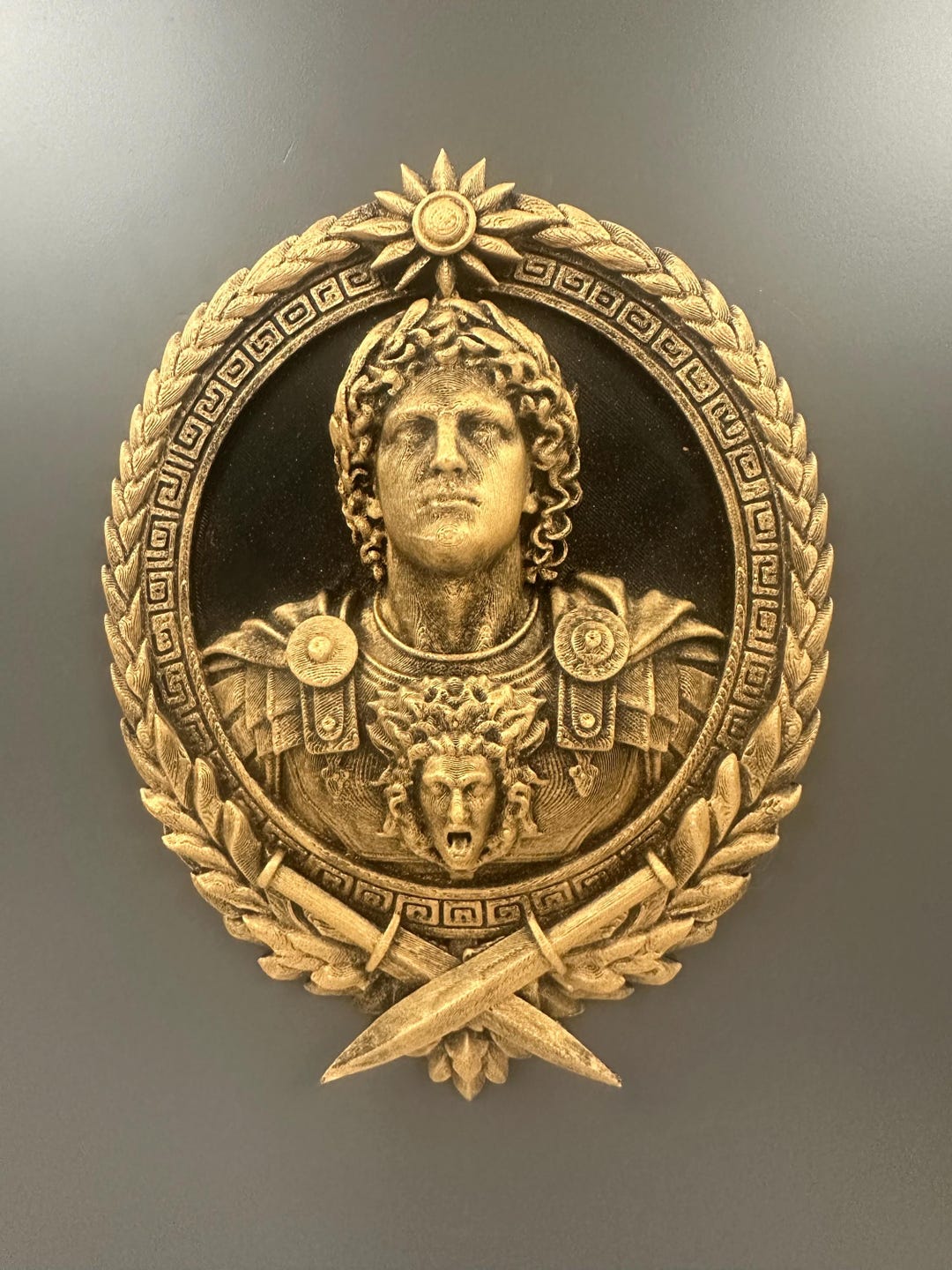 Alexander the Great Wall Medallion | Classical Greek Warrior Bust ...
