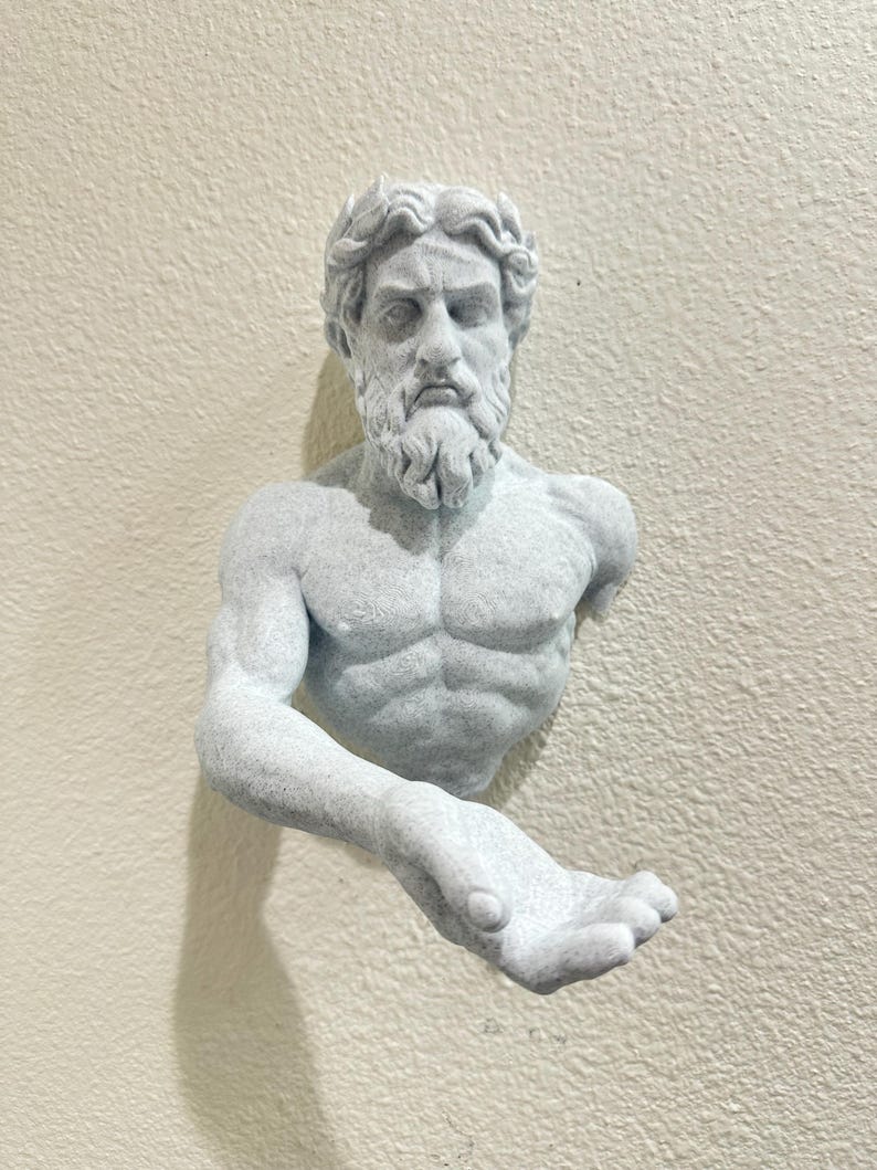 Greek God Hand Towel Holder Wall Sculpture - Classical Roman Statue ...