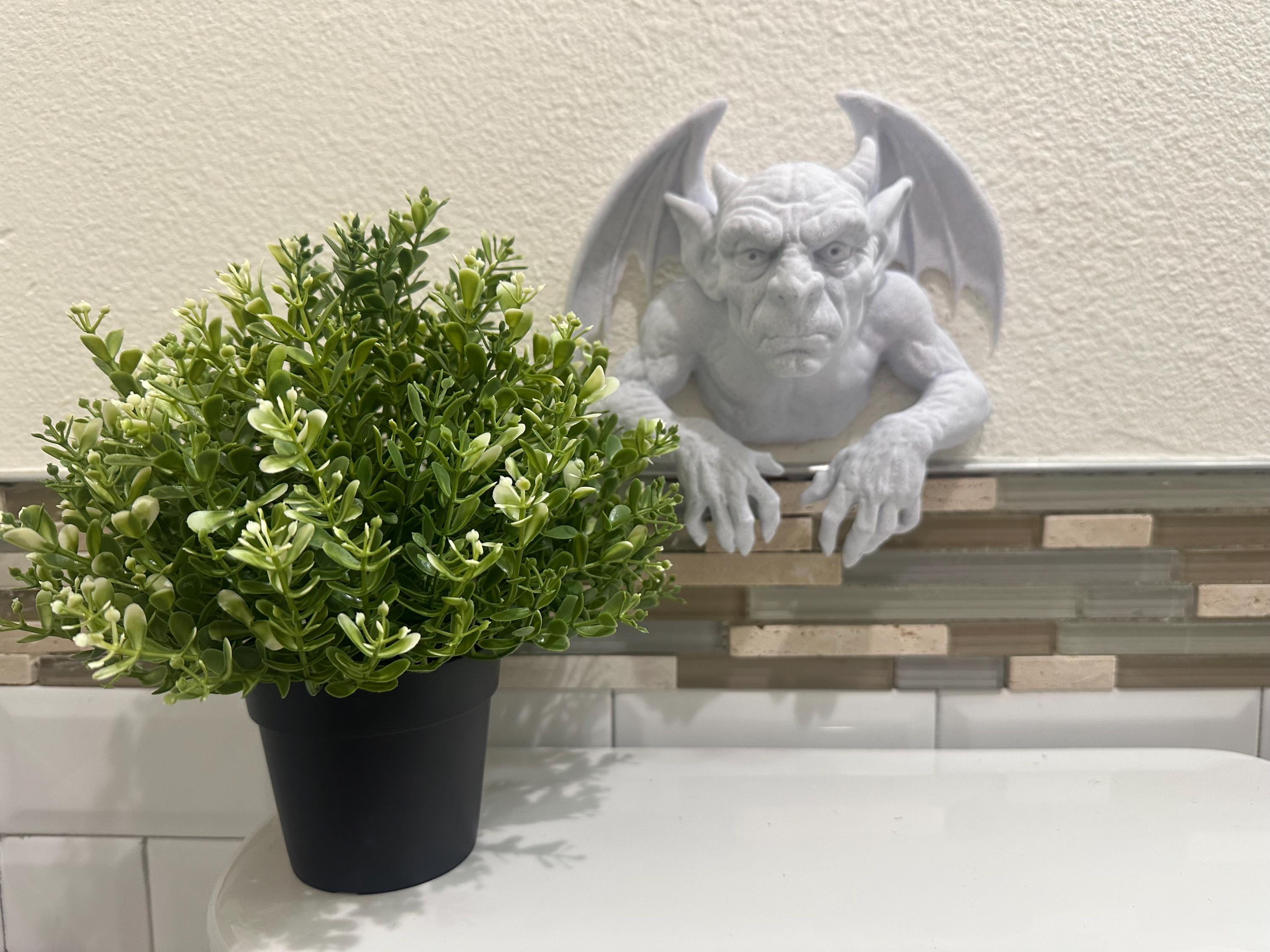 Gargoyle Wall Mount Hanging Sculpture 8x8x4 - Fantasty Creature Gothic ...