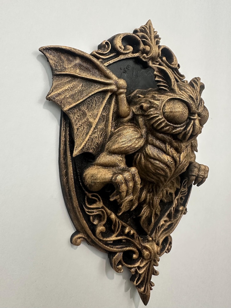 Gothic Mothman Wall Plaque - Dark Fantasy Wall Decor - Cryptid ...