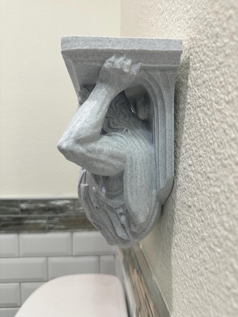 Zeus Wall Shelf - Greek Mythology Decor - God of Thunder Sculpture ...
