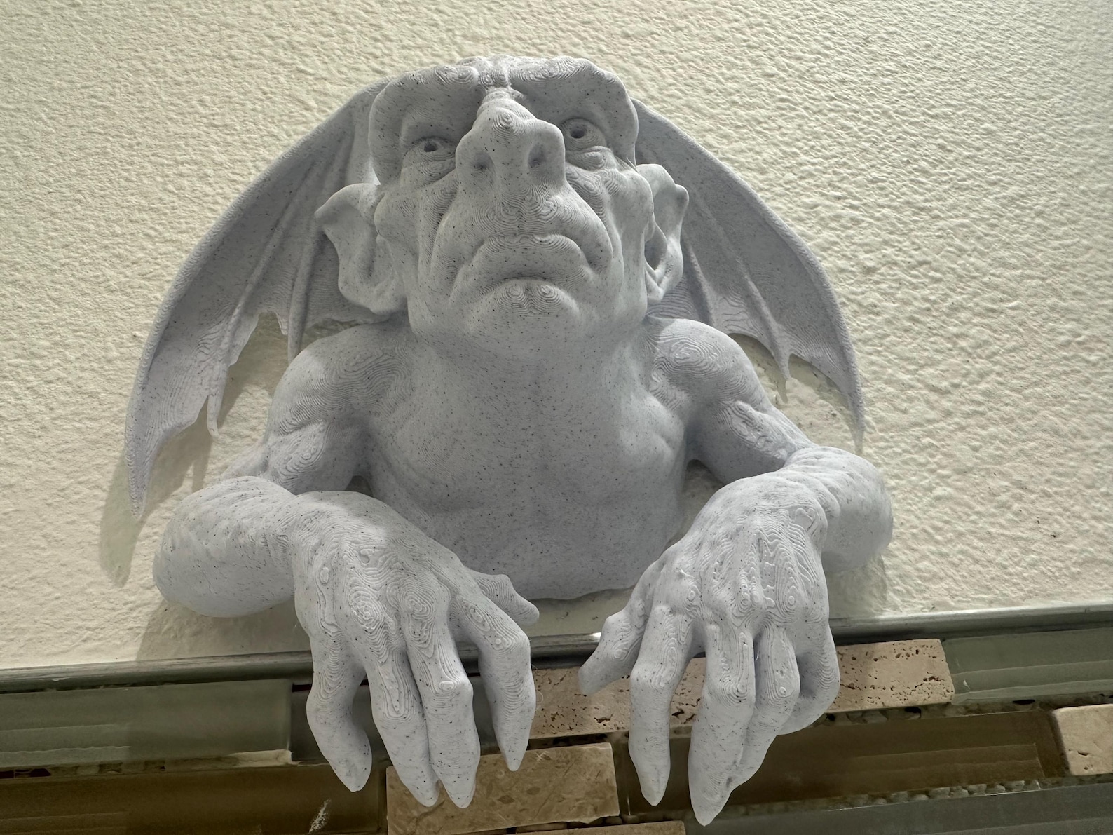Gargoyle Wall Mount Hanging Sculpture 8x8x4 - Fantasty Creature Gothic ...
