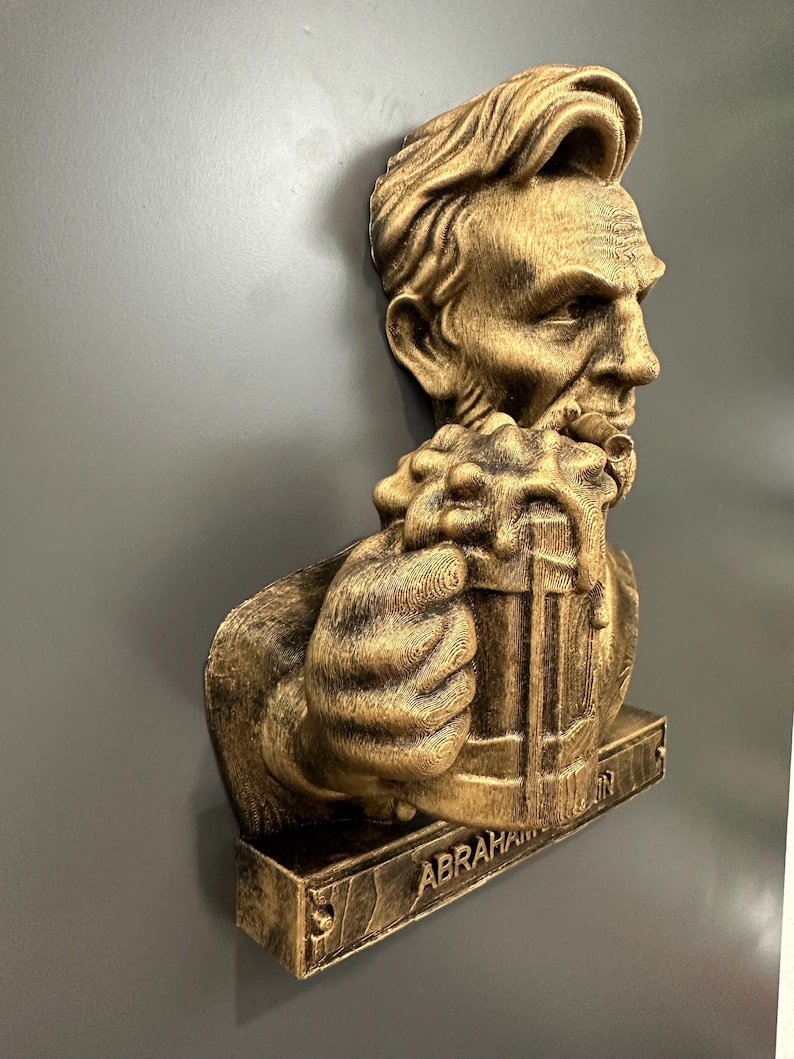 Abraham Drinkin Wall Decor - Funny Abe Lincoln Bar Art - Rustic Beer ...
