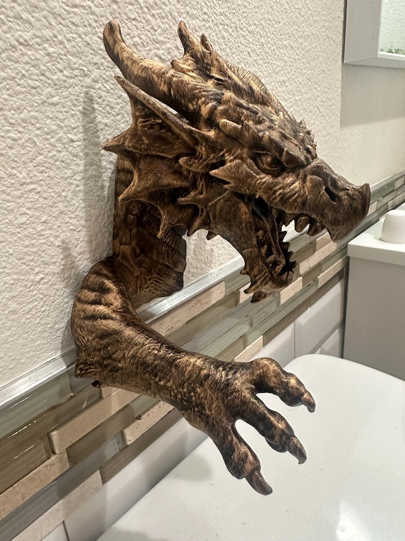 3D Dragon Fantasy 8x5x5 3d Hanging Wall Mounted Sculpture Home Decor ...