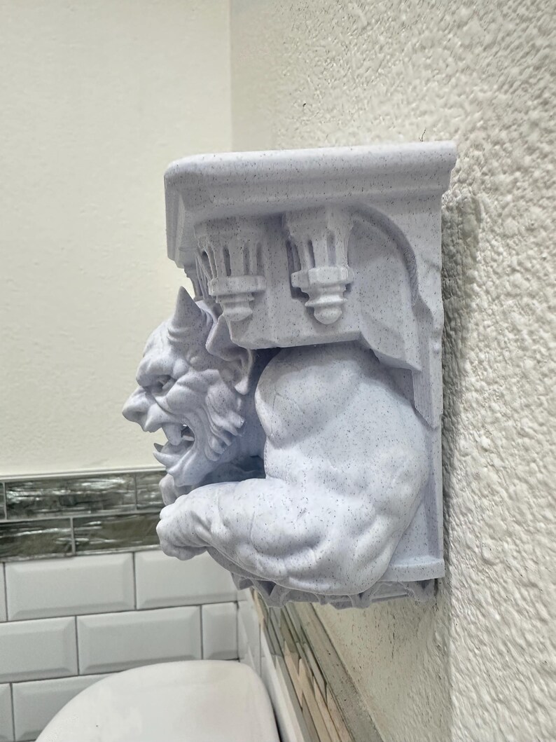 Gothic Bell Tower Gargoyle Wall Shelf - Medieval Cathedral Gargoyle ...