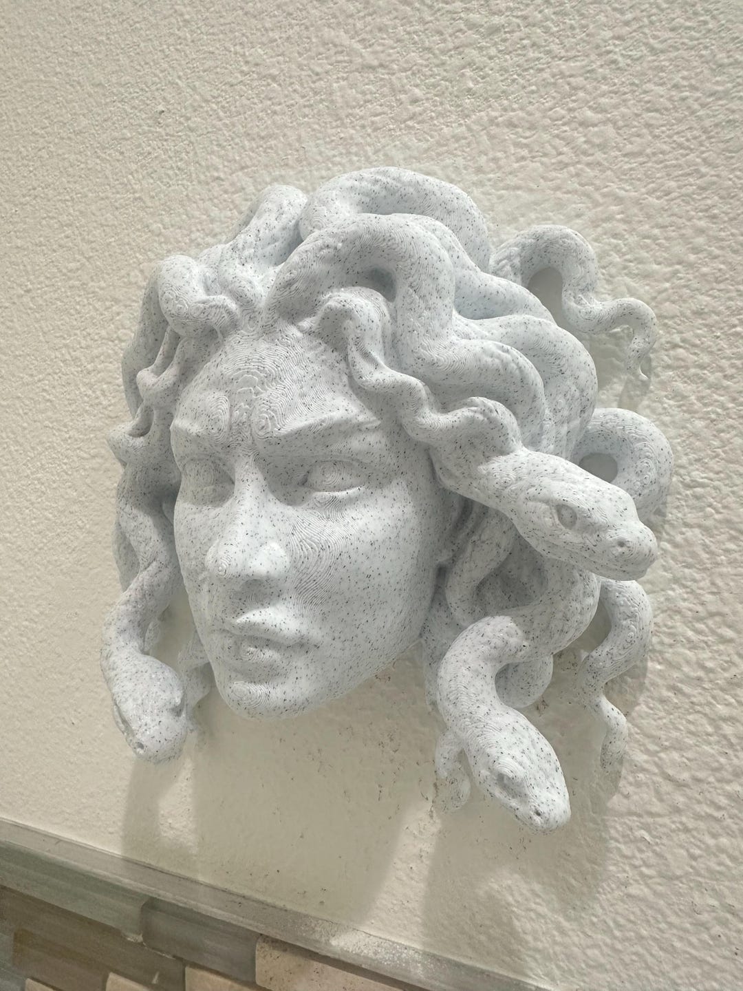 Medusa Head of Snakes Wall Sculpture - Greek Mythology Stone Look Wall ...