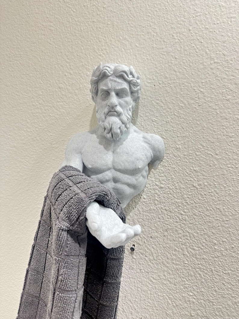 Greek God Hand Towel Holder Wall Sculpture - Classical Roman Statue ...