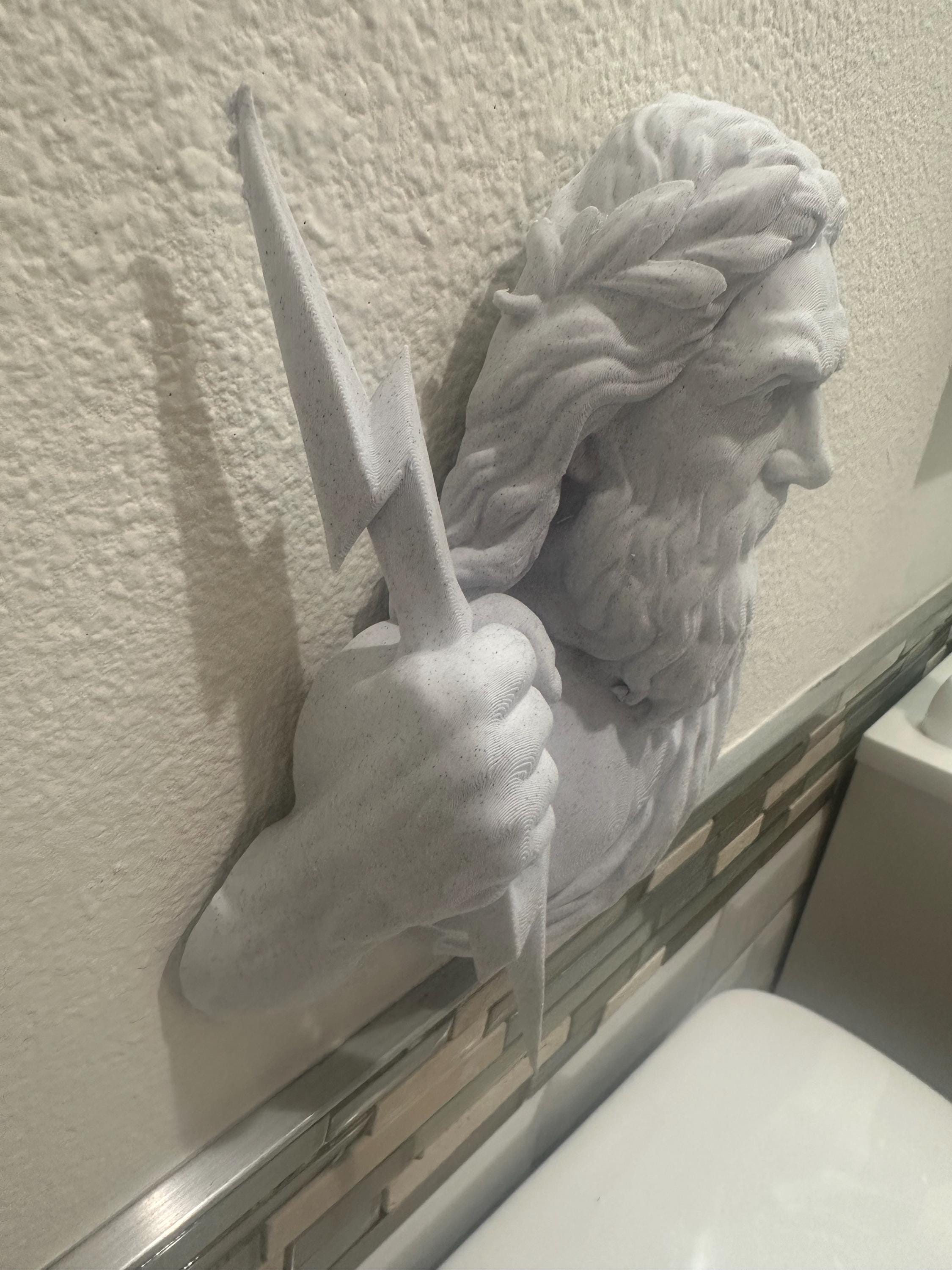 Zeus God of Thunder 9x9 Wall Art 3d Hanging Sculpture Home Decor ...