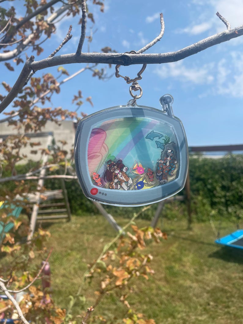 Custom Furry TV Y2k Frutiger Aero Shaker Keychains - Etsy
