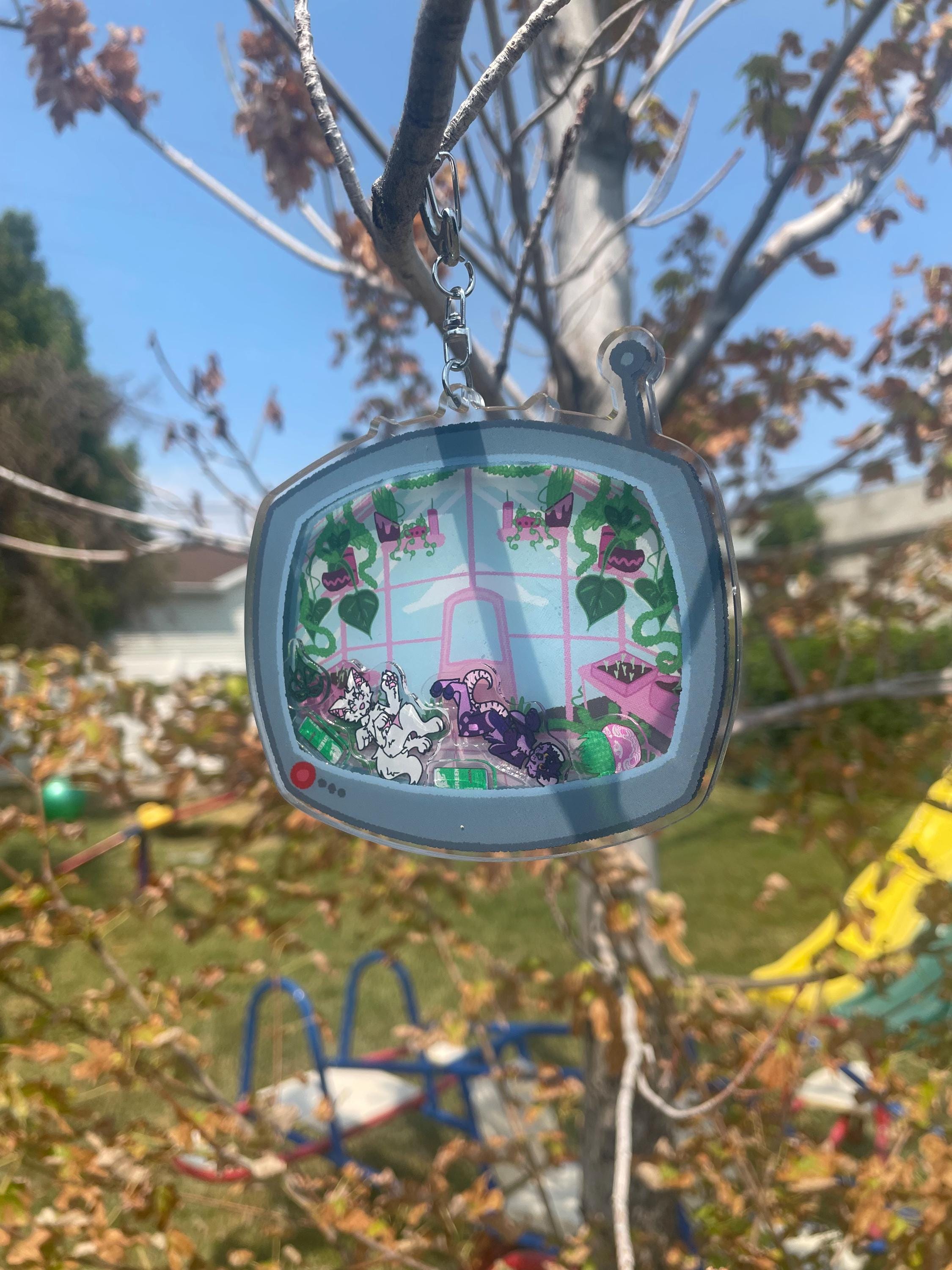 Custom Furry TV Y2k Frutiger Aero Shaker Keychains - Etsy
