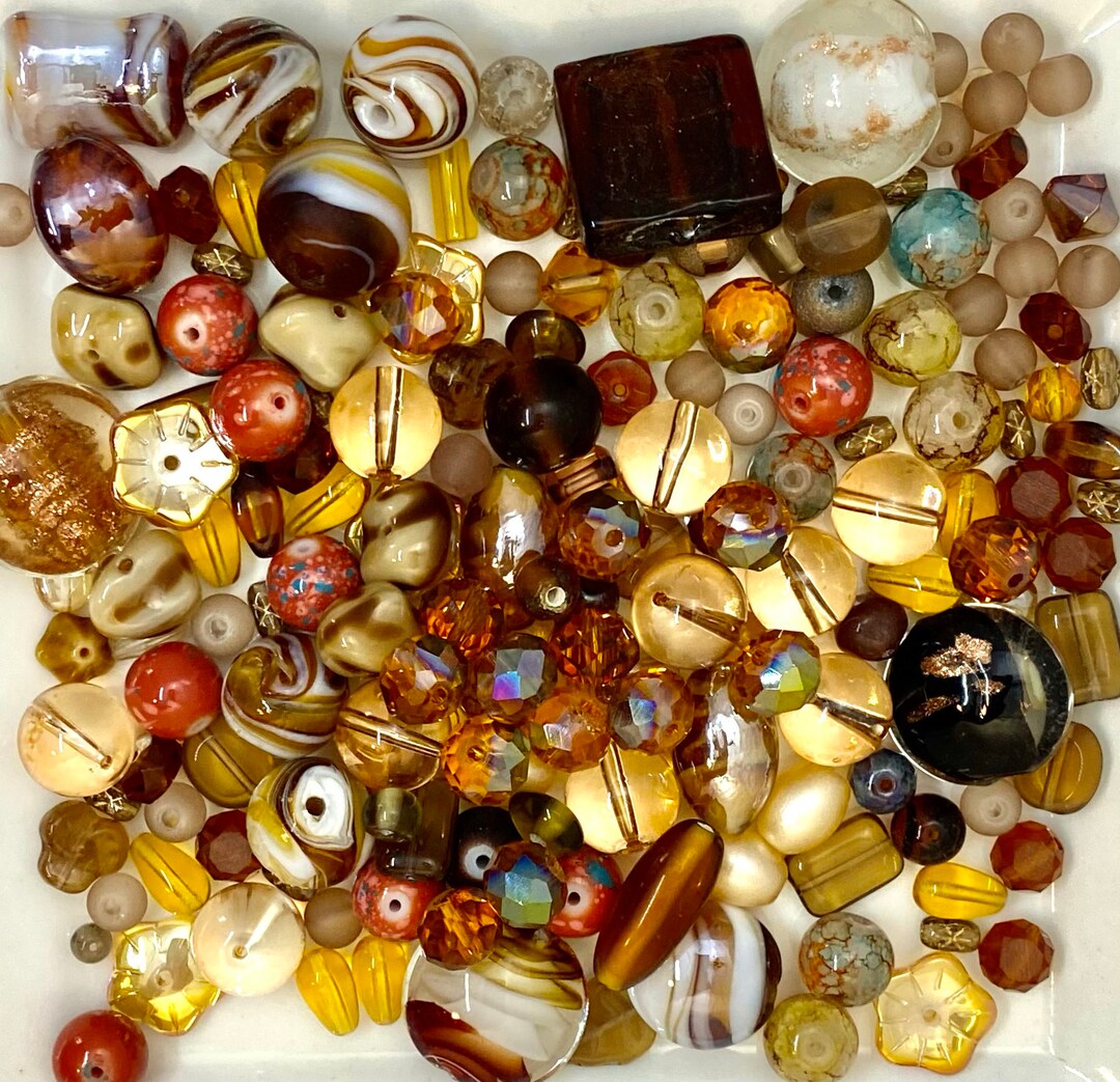 GLASS MIX Beads Upcycled and New 120 Grams 1/4 Pound Bead Mix in ...