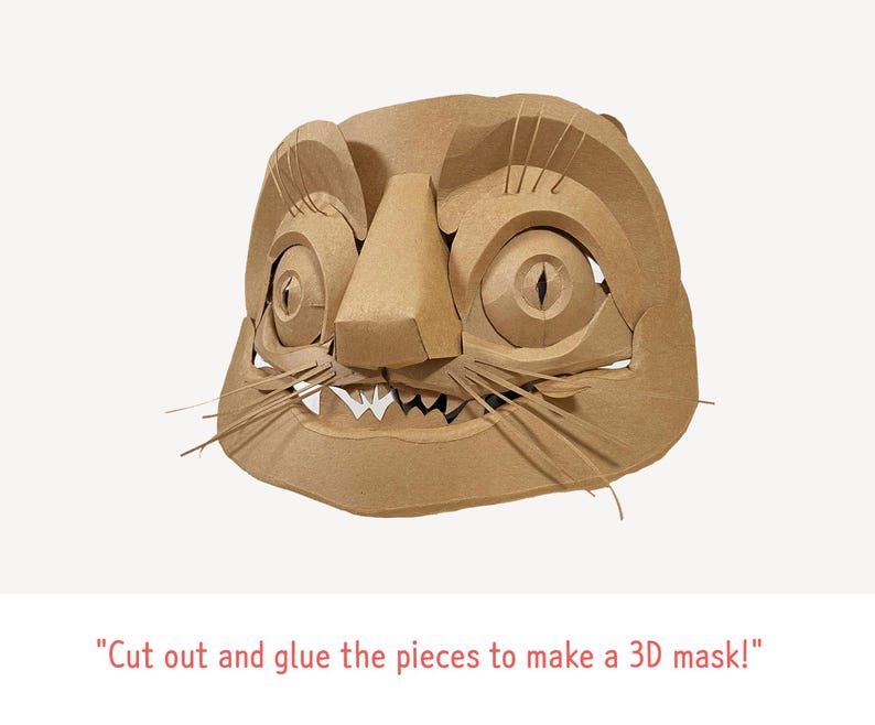 Tiger Mask | Demon Hunters Tiger | Derpy Mask | 3D Paper Mask ...