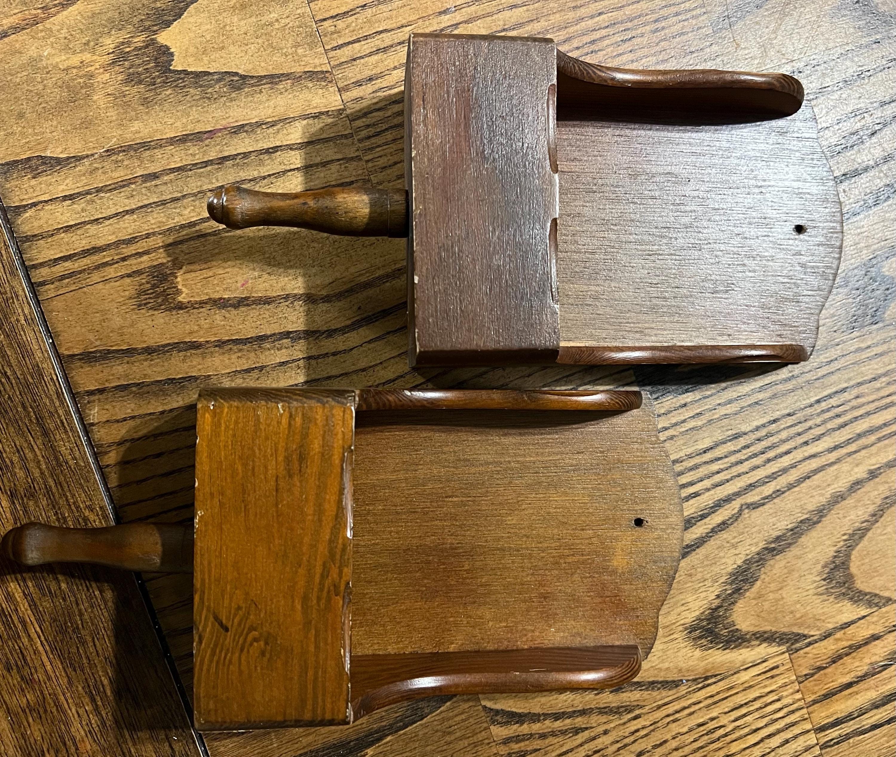Vintage Wooden Wall Pockets – Farmhouse Mail Organizer, Set of 2 - Etsy