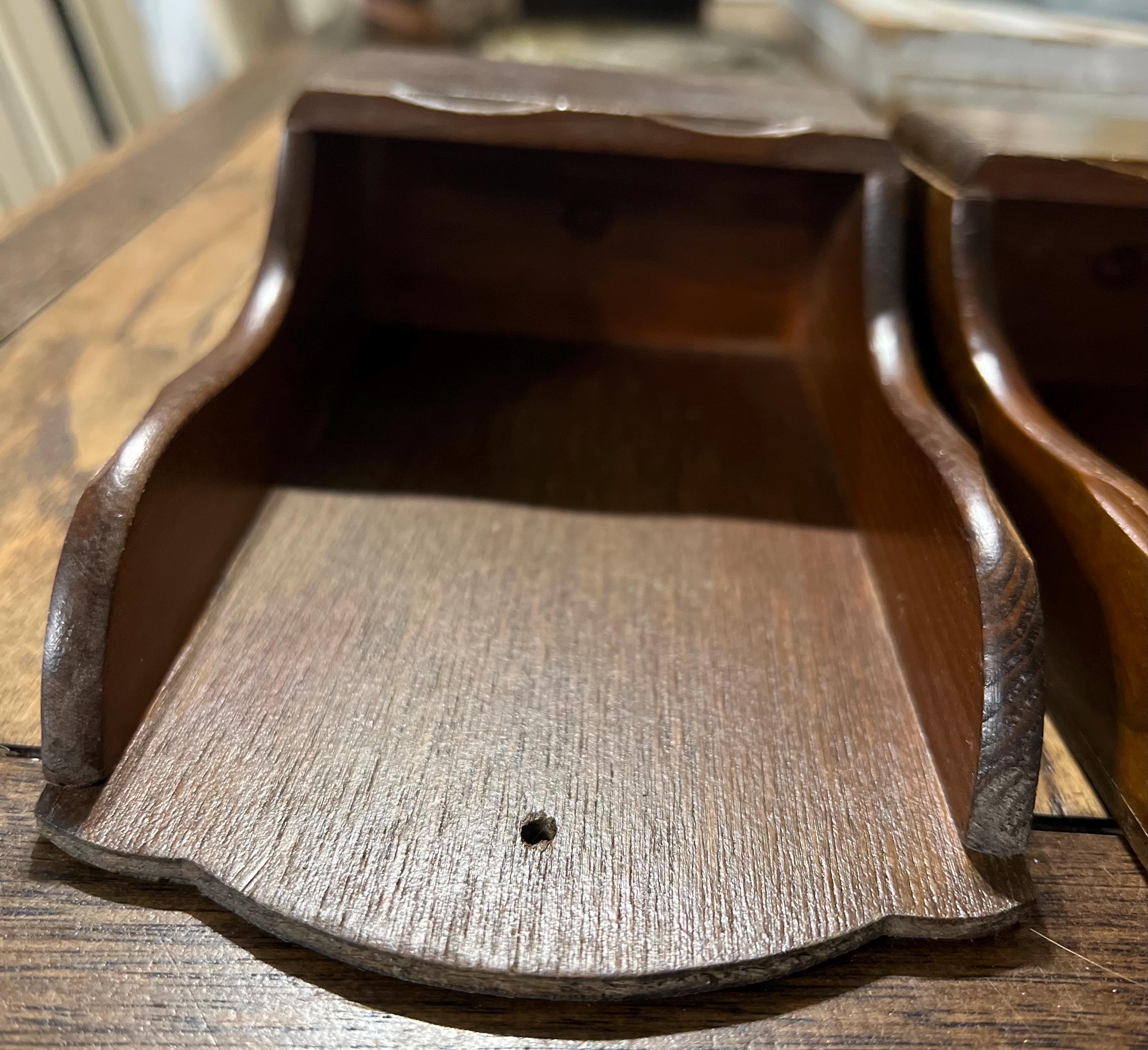 Vintage Wooden Wall Pockets – Farmhouse Mail Organizer, Set of 2 - Etsy
