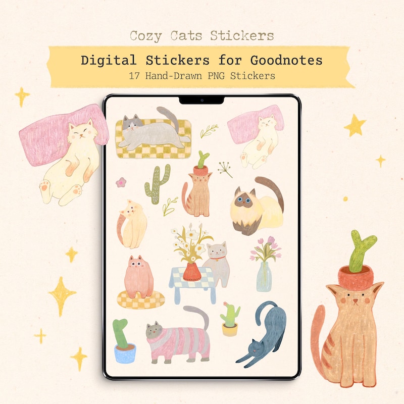 Gatos stickers - Etsy México