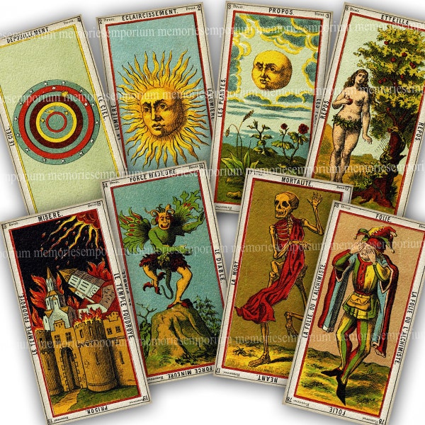 Antique Tarot Cards - Etsy