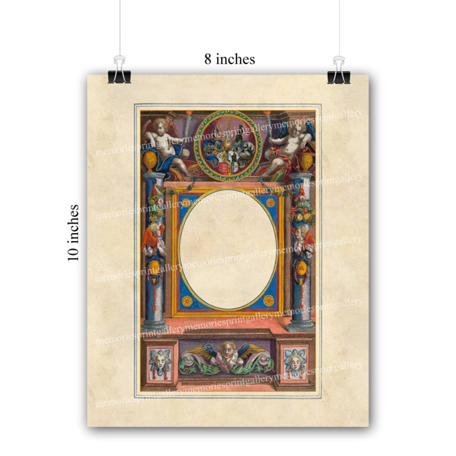 Printable Download Renaissance Illuminated Pages for Wedding Invitation ...