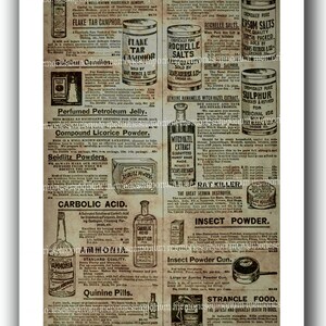 Apothecary Medicine Advertisement Pages Potions Lotions Quacks Pills ...