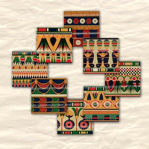 Egypt Patterns Egyptian Designs Ancient Pharaohs 1 One Inch Squares for ...