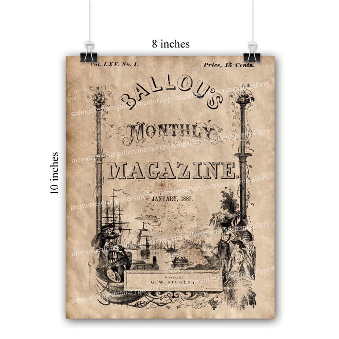 Old American Newspapers, Printable Paper Pack, Monthly Weekly US ...