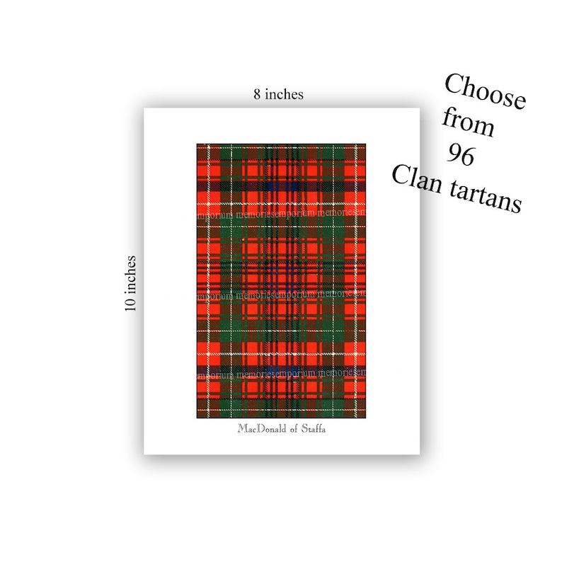 Tartans Plaids Checks Scottish Clan Print Patterns Surnames Printable ...