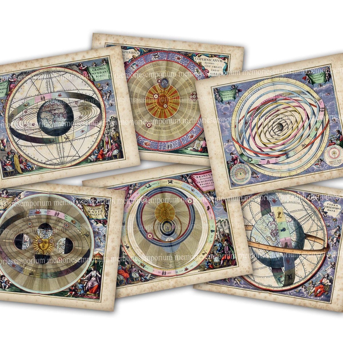 Astronomy Maps, Printable Download Antique Celestial Sky Prints Moon ...