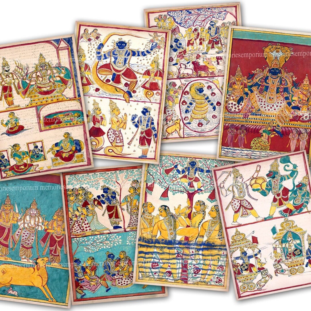 Indian Gods Deities Printable Download India Subcontinent 2.5 X 3.5 ATC ...