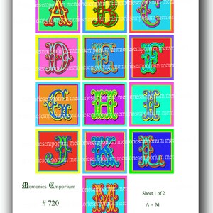Alphabet Letter Squares ABC for Toy Blocks Children Nursery Decor ...