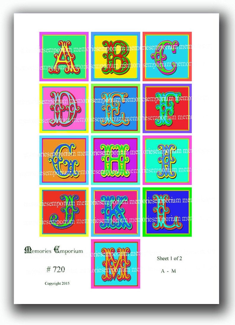 Alphabet Letter Squares ABC for Toy Blocks Children Nursery | Etsy