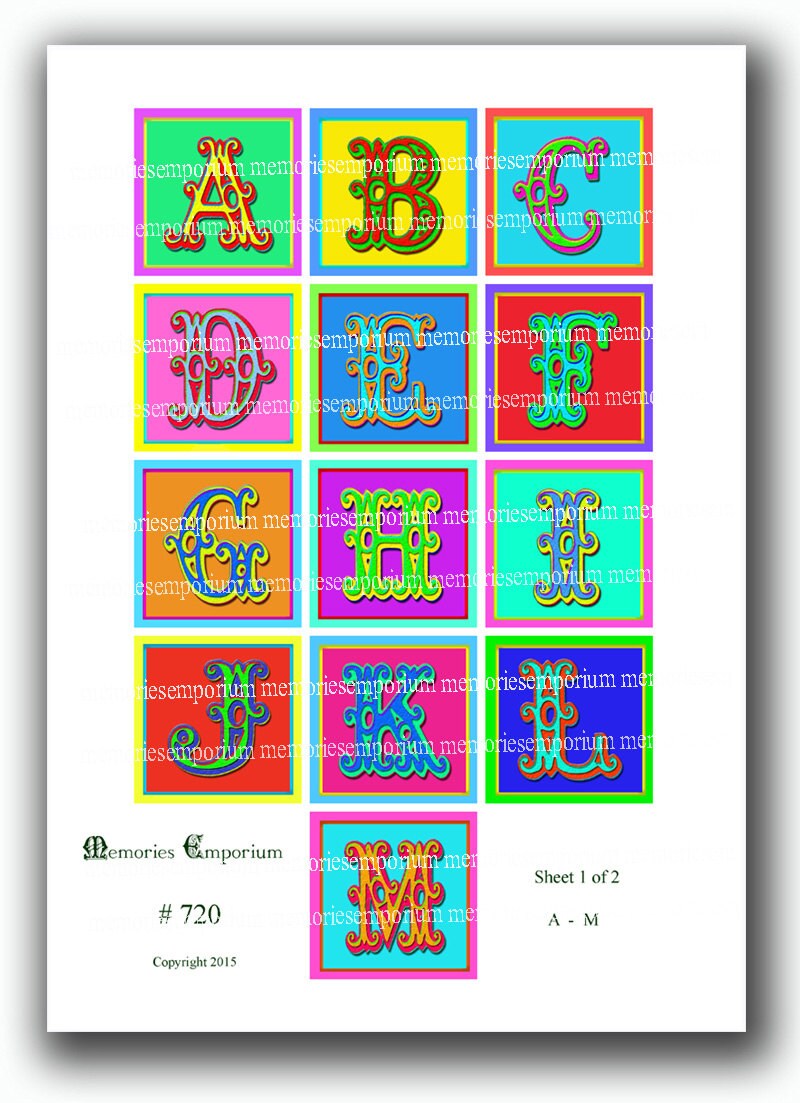 Alphabet Letter Squares ABC for Toy Blocks Children Nursery - Etsy