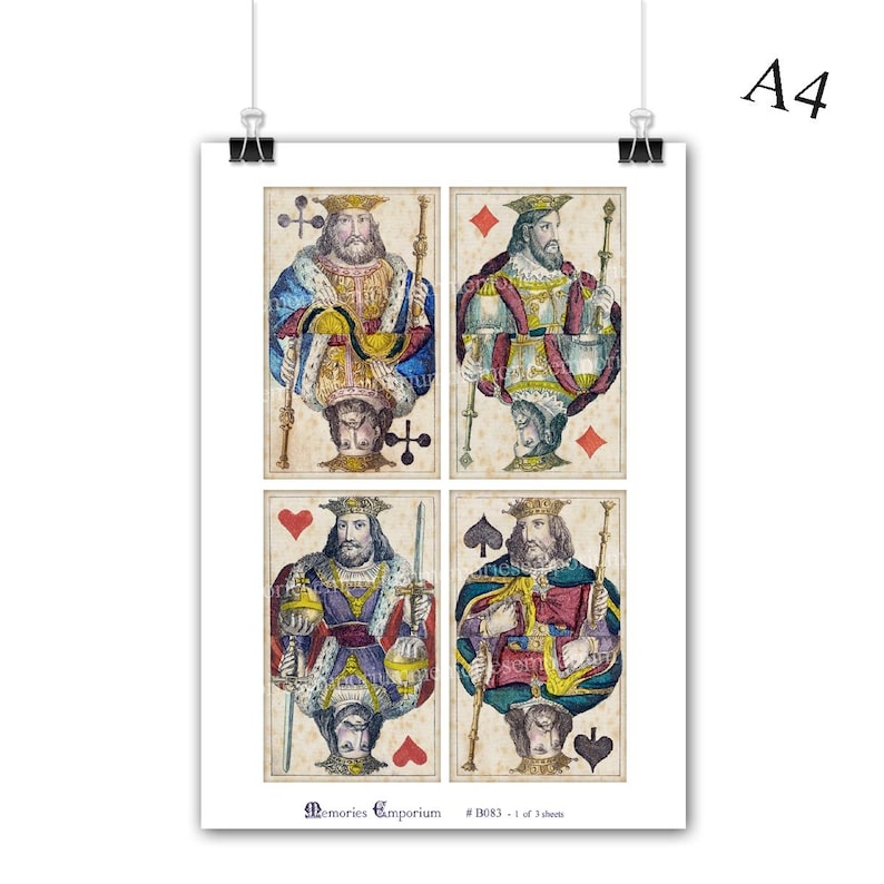 Antique Playing Cards Incomplete Deck All Royals German Kings Queens ...