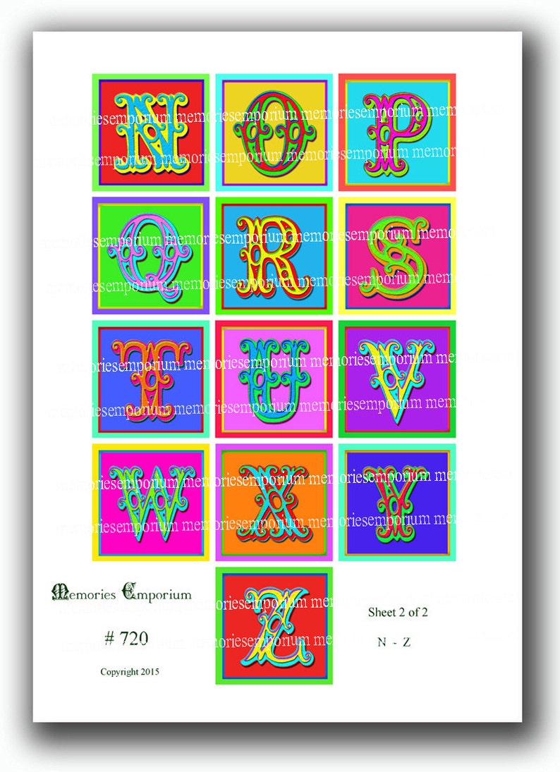 Alphabet Letter Squares ABC for Toy Blocks Children Nursery | Etsy