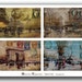 Shabby Chic I Love Paris Antique French Postcards Street Scenes Vintage ...