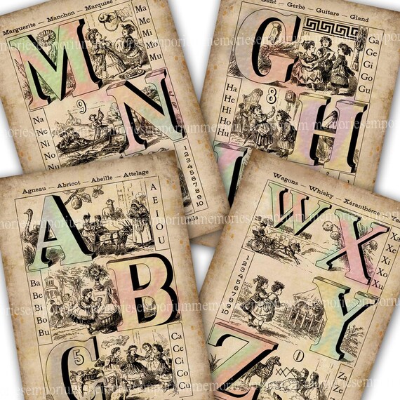 French Alphabet Cards Printable Download ABC Children School | Etsy