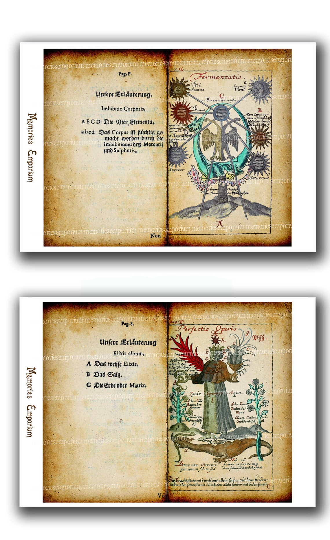 Junk Journaling Alchemy Pages Medieval Symbols Background Printable ...