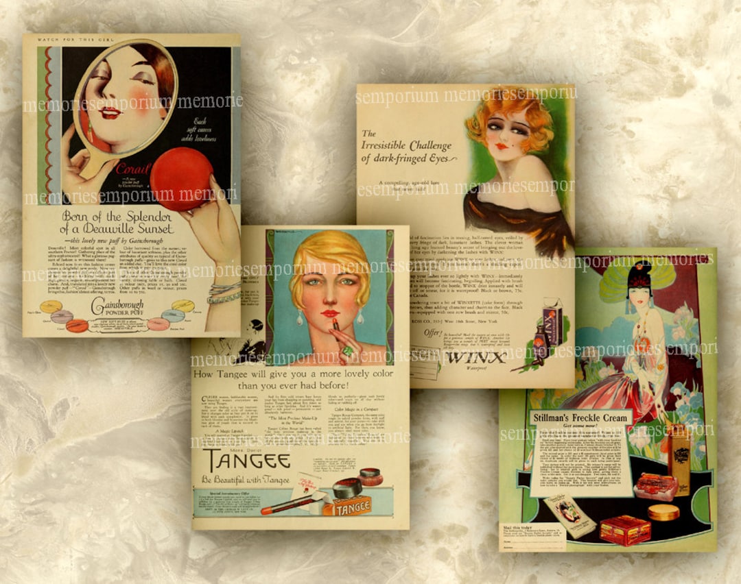Twenties 20s Makeup Beauty Make up Art Deco Ads Advertisement Lipstick ...