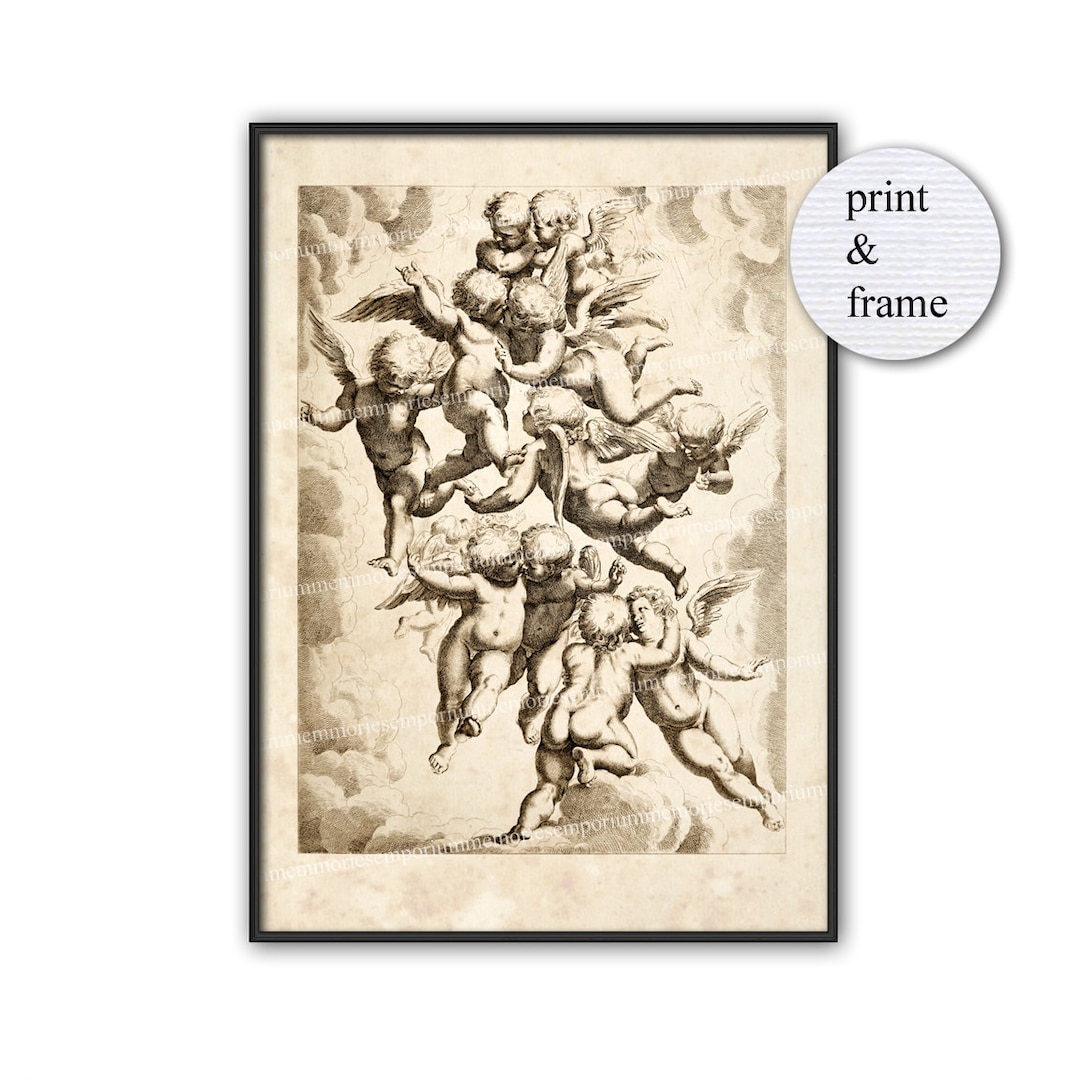 Cherubs Puttis Cupids Angels Printable Download Renaissance Print and ...
