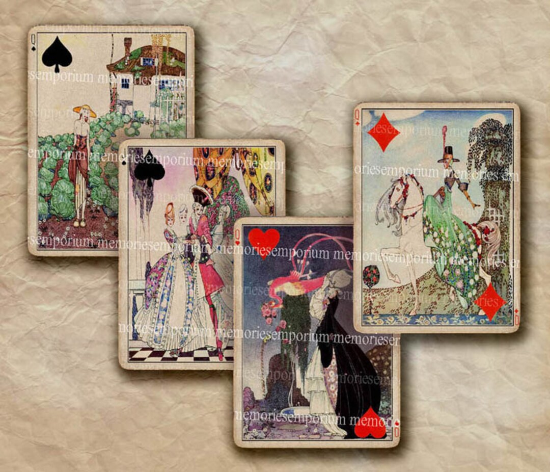 Art Deco Playing Cards Decoupage ATC ACEO Card Games Twenties 20s 1920s ...