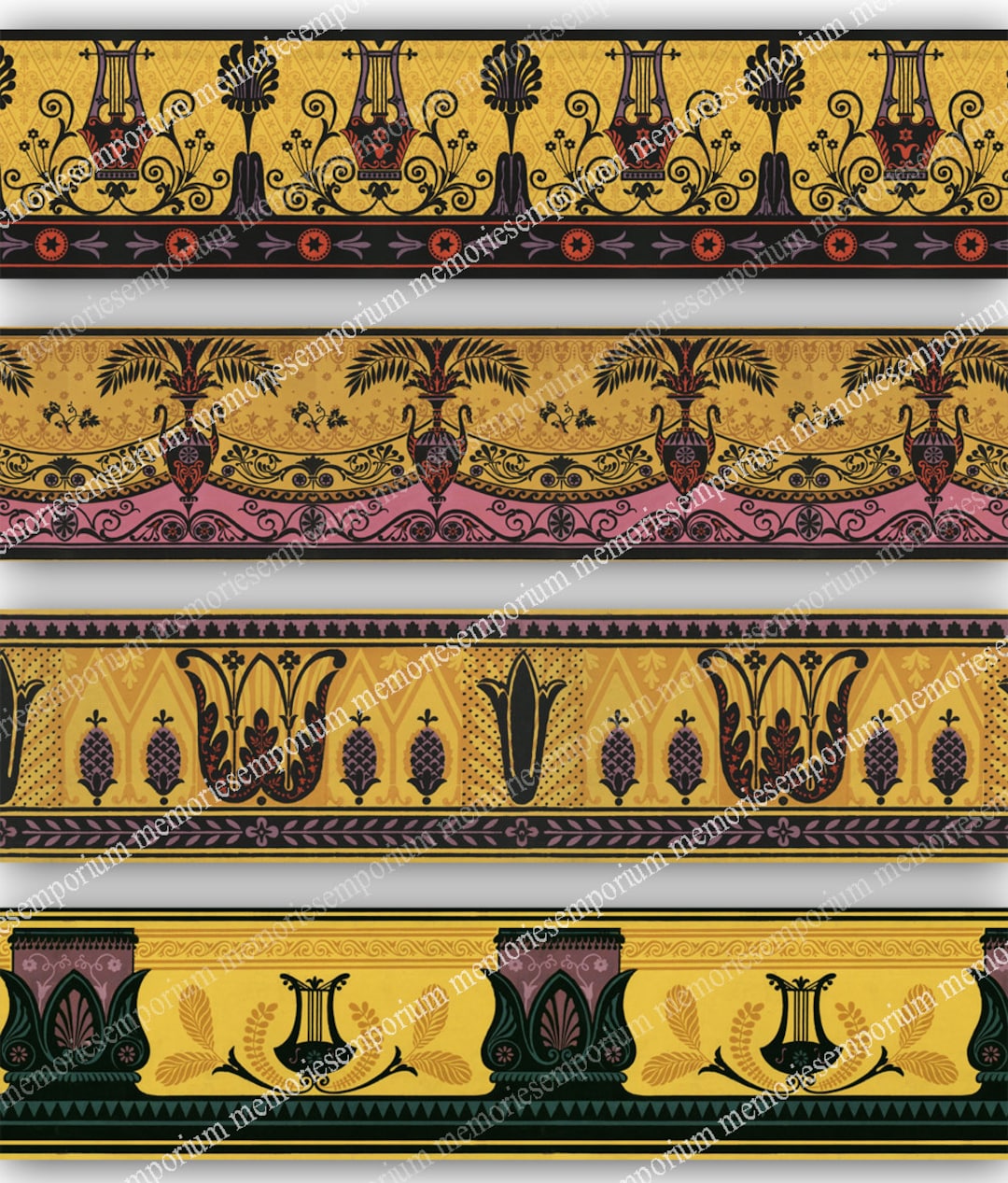 Georgian Regency Antique Grecian Borders for Decoupage Frames Edging ...