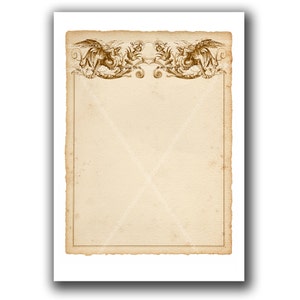 Dragon Paper Griffin Printable Gryphon Manuscript Illuminated Page ...