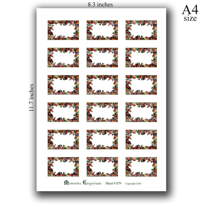 Printable Jelly Jam Labels Download for Food Tent Jars Bottles - Etsy