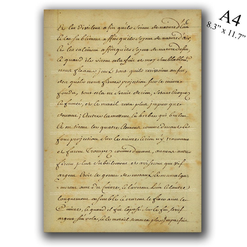 Antique Handwriting Full Pages Printable Download Background Clipart ...