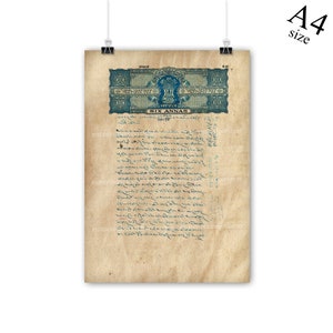 India Printable Download Old Government Documents Paper Stationery ...