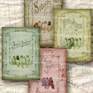 French Sheet Music Clipart Bird Song Vintage Notes Decoupage Shabby ...