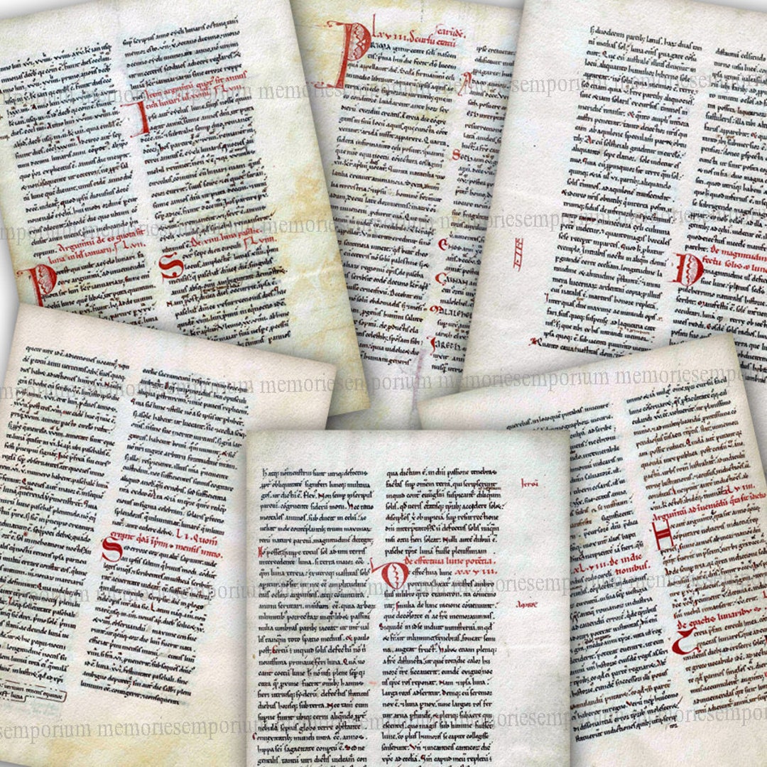 Calligraphy Handwriting Instant Download Printable Antique Latin ...