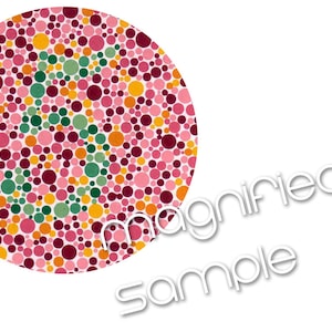 Eye Chart Color Blind Ishihara Test Circles Digital Download Printable ...